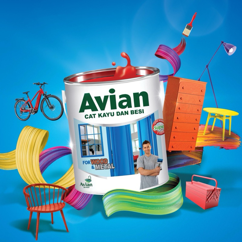 Jual CAT KAYU BESI AVIAN 50cc ANTI KARAT RAYAP PINTU JENDELA KUSEN BESI ...