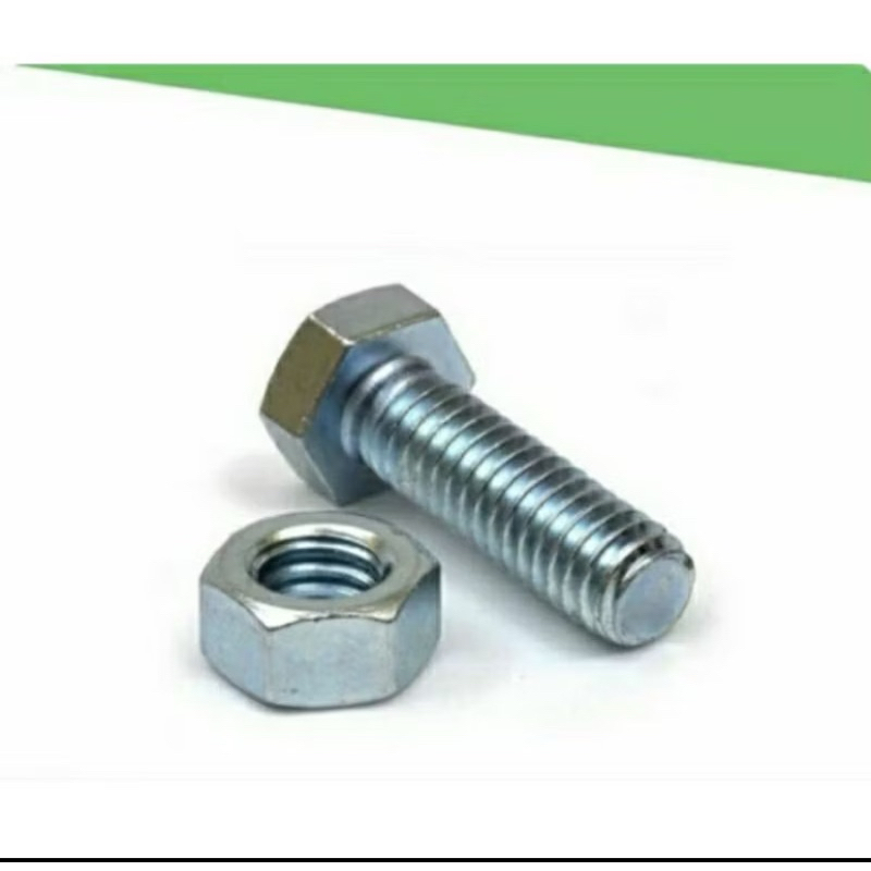 Jual (50pcs) Baut rak siku m8×15 Baut & mur putih | Shopee Indonesia