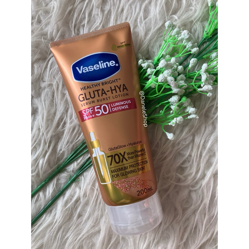 Jual VASELINE Healthy Bright Gluta-Hya Serum Burst Body Sunscreen SPF ...