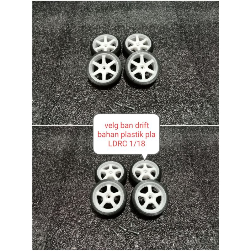 Jual velg ban drift LDRC 1/18 plastik PLA | Shopee Indonesia