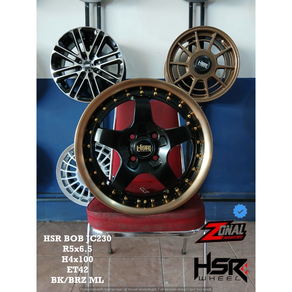 Jual velg racing hsr bob ring 15 cocok untuk mobil freed ignis agya ...