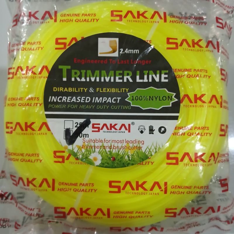 Jual nylon line 50 meter senar mesin babat potong rumput trimmer line ...