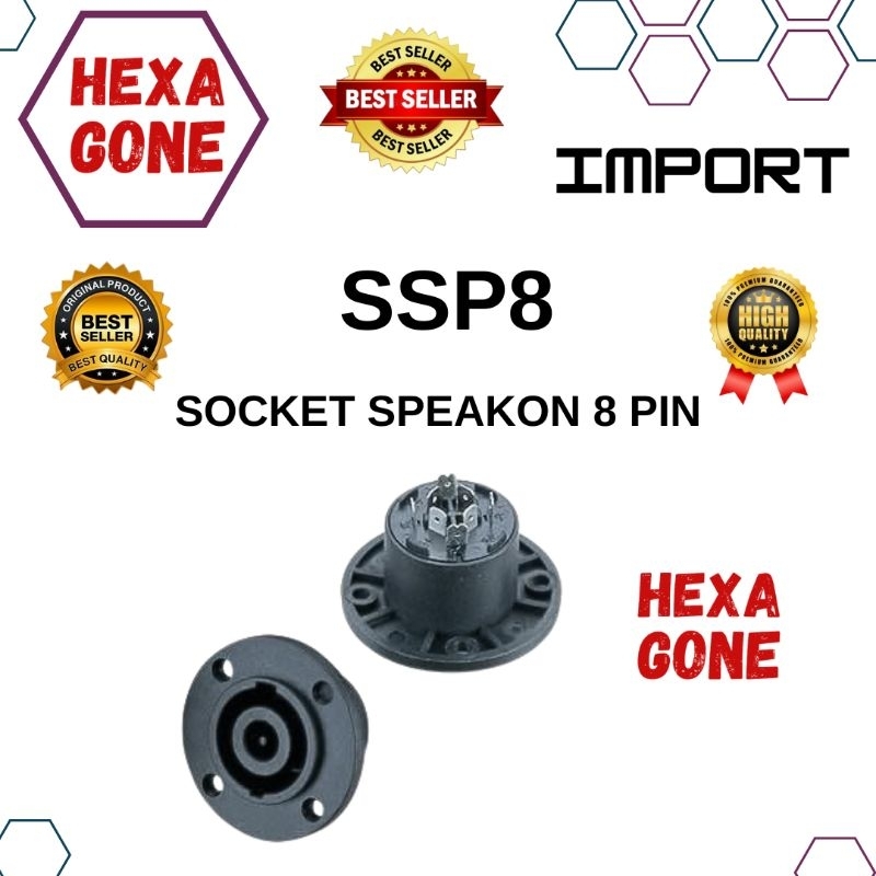 Jual Socket sasis speakon 8 pin import female | Shopee Indonesia