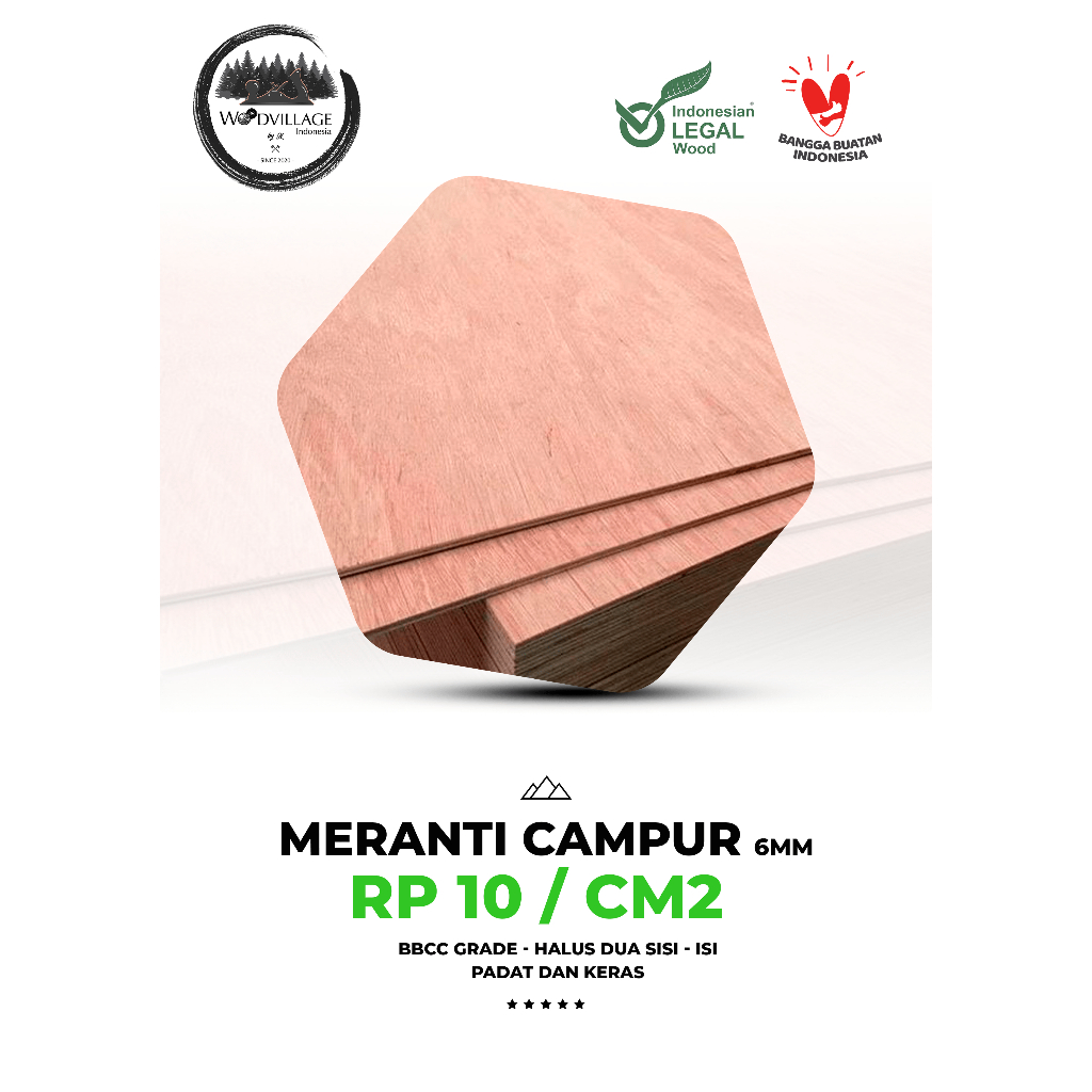 Jual MULTIPLEK MC / MULTIPLEK MERANTI CAMPUR / TRIPLEK MC/ PLYWOOD 6MM ...