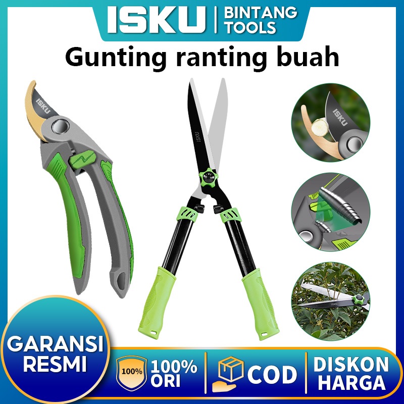 Jual ISKU Gunting Rumput Taman Gunting tanaman gunting pangkas daun ...