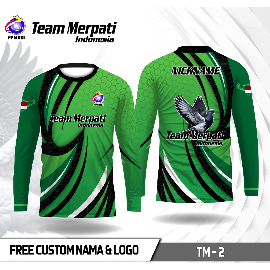 Jual Jersey team merpati baju burung merpati kaos burung dara lengan ...