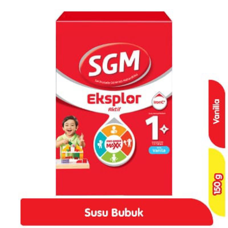 Jual SGM Eksplor 1+ IronC Susu Bubuk Pertumbuhan Anak Vanila 150 g | Shopee Indonesia