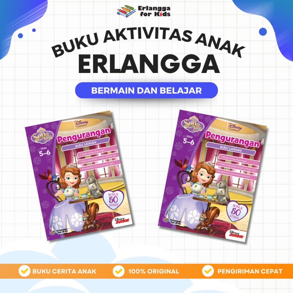 Jual [Erlangga Official] Buku Aktivitas Anak: Disney Learning Sofia ...