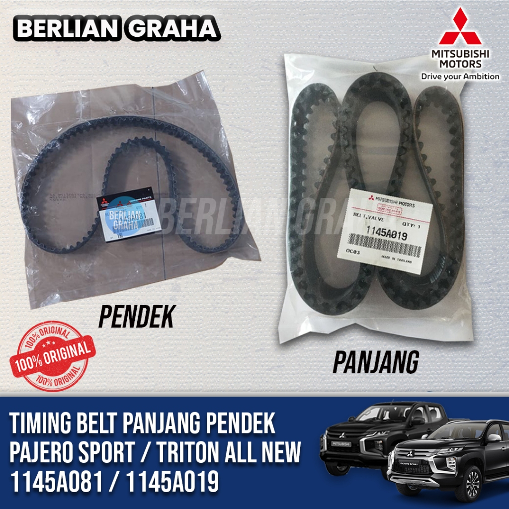 Jual Timing Belt Pendek / Panjang / 1 Set All New Pajero Sport Triton ...