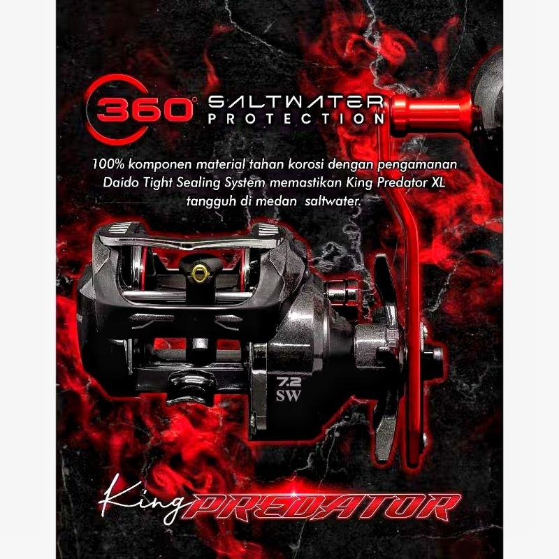 Jual REEL DAIDO KING PREDATOR SW CARBON BODY 300L | Shopee Indonesia