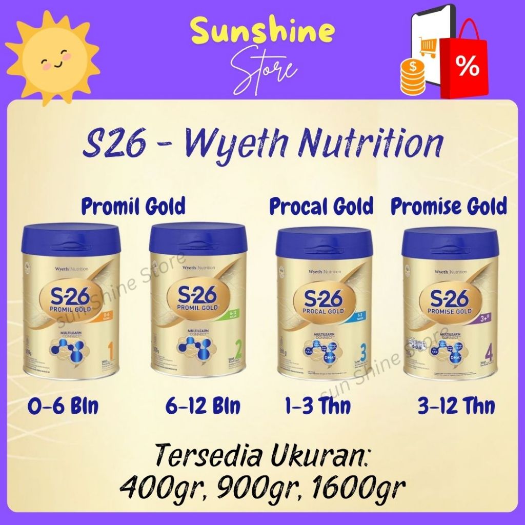 Jual S-26 PROCAL / PROMIL / PROMISE GOLD Tahap 1,2,3,4 - Kaleng 400gr ...