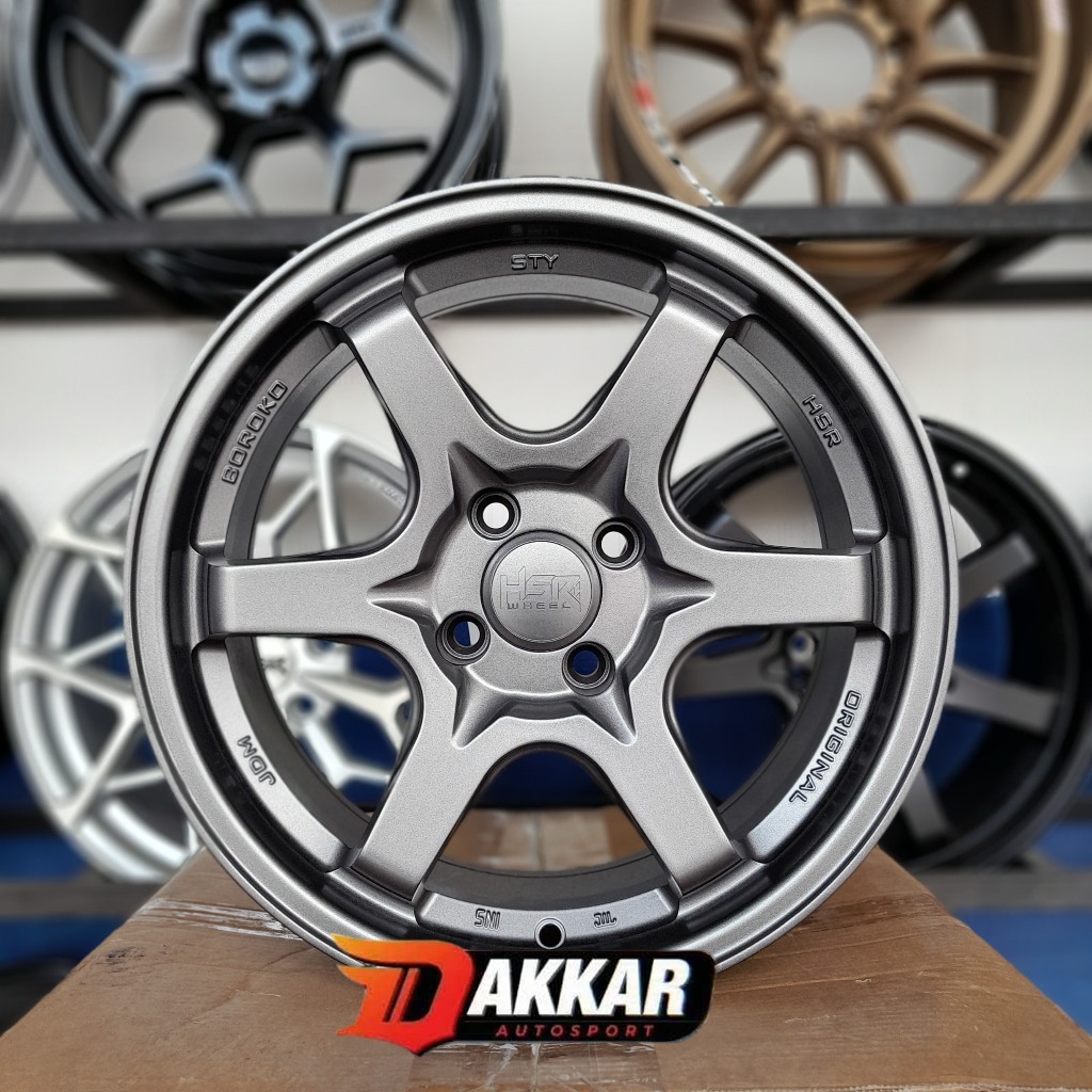 Jual velg racing jazz yaris ring 16 hsr type sty lebar 7 rata sandy grey | Shopee Indonesia