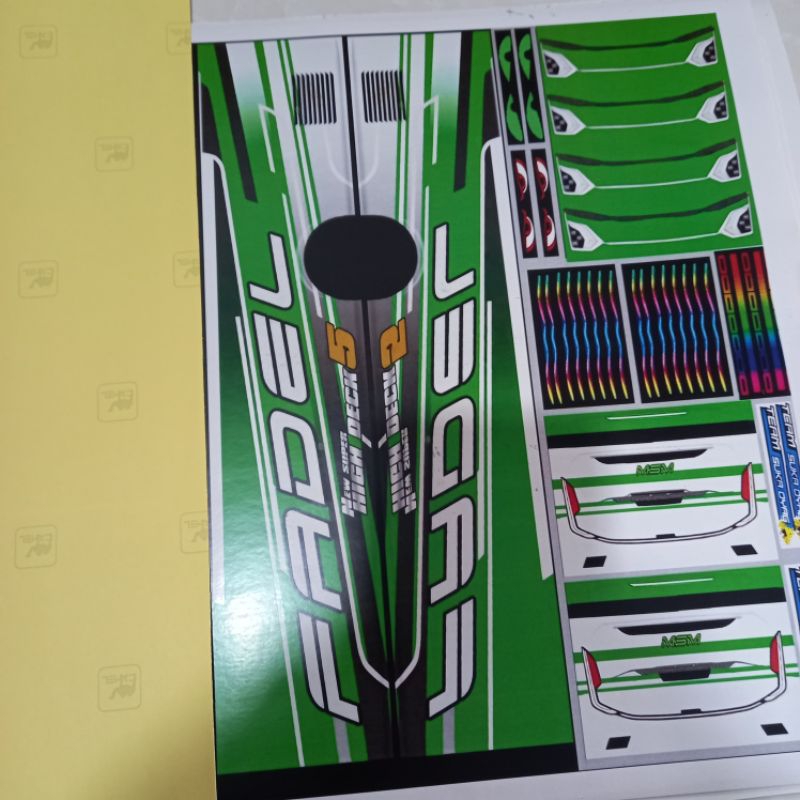 Jual 1 lembar paket lengkap sticker / stiker livery dan aksesoris ...