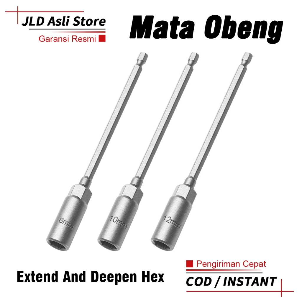Jual JLD 150MM Ekstension Panjang Sambungan Mata Bor Obeng 8/10/12mm ...