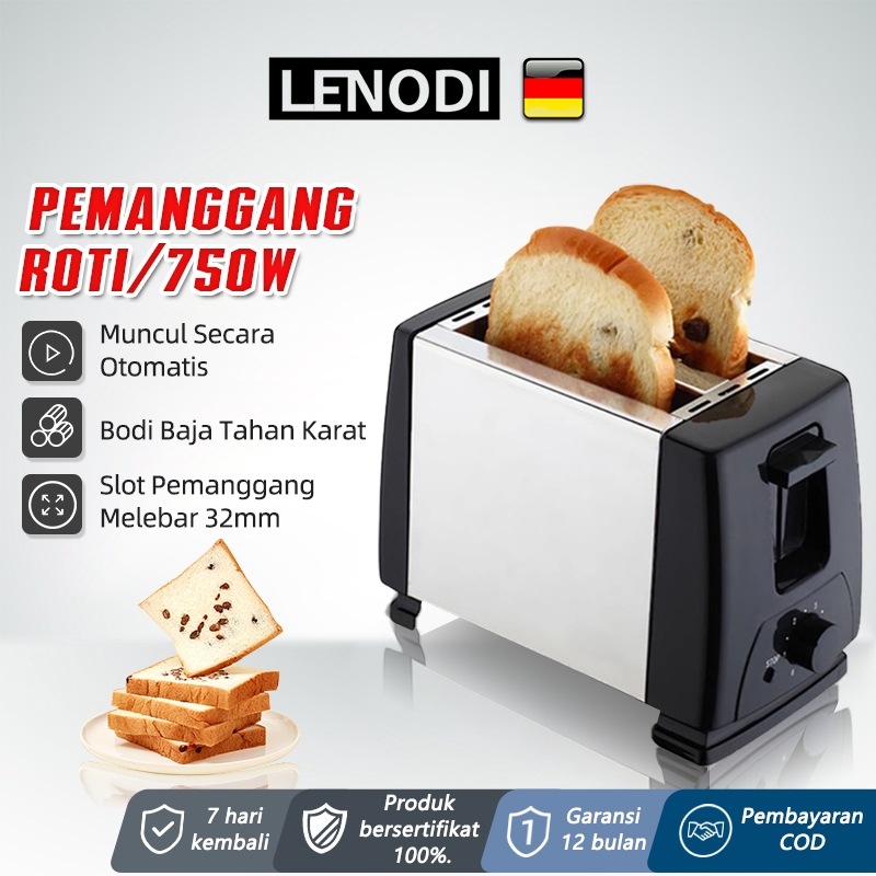 Jual LENODI 750W Toaster Alat Pemanggang Roti SF-6007 Otomatis Loncat ...