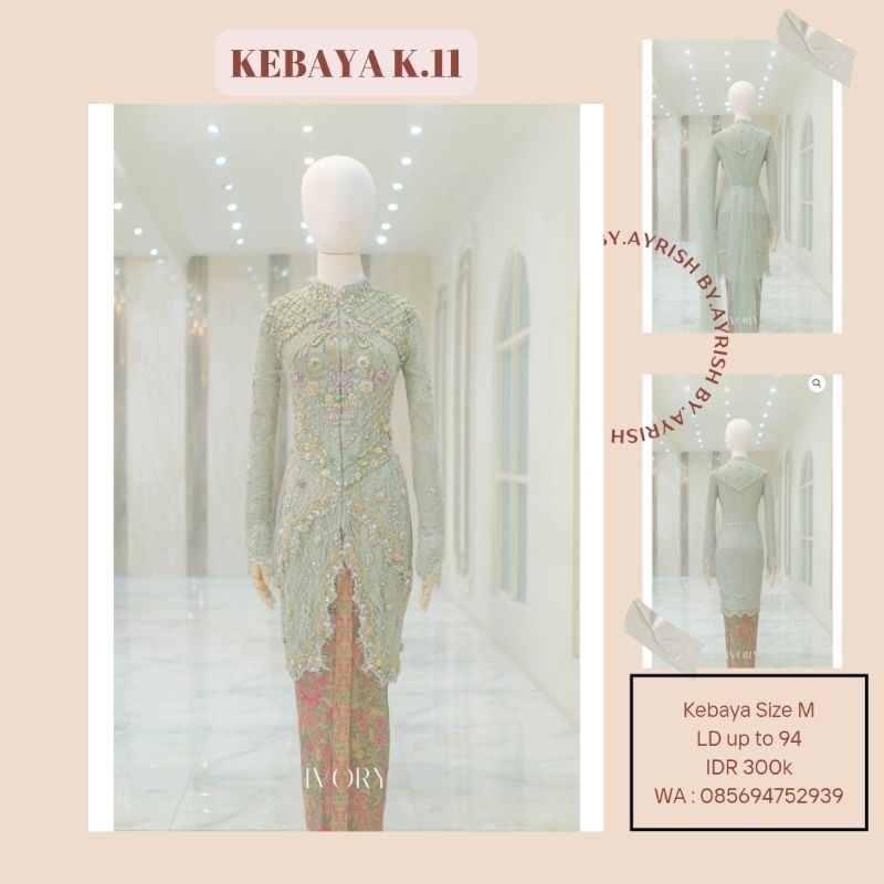 Jual sewa kebaya ivory studio rtw fit to ld 94 kak afrida W | Shopee ...