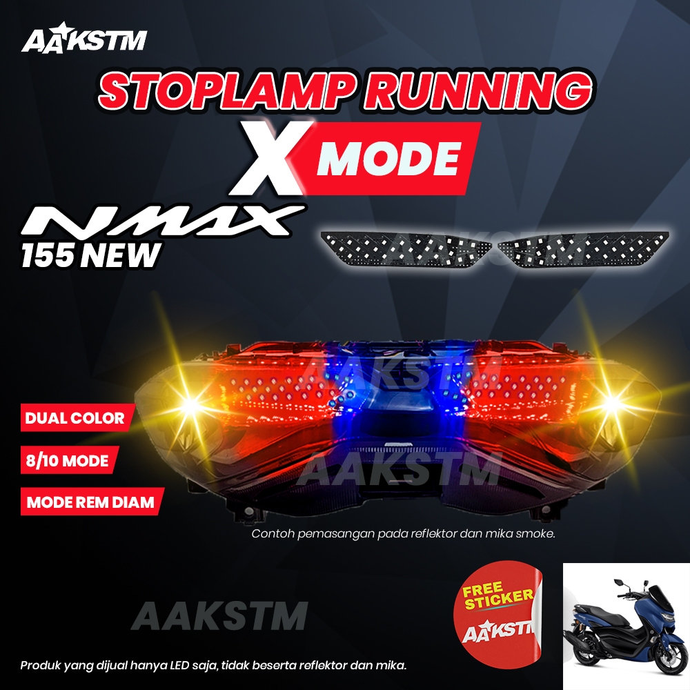 Jual Lampu Rem LED Nmax New X Mode LED 8 10 Mode Running Lampu Belakang ...