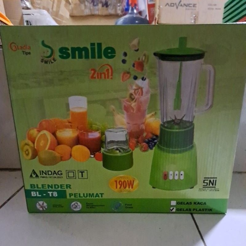 Jual （Hanya instant ）Smile madia Blender plastik / 1Liter Pelumat 2 in 1 190watt MURAH | Shopee ...