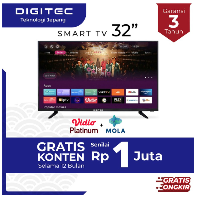 Jual [KARGO] Digitec 32 inch Smart TV Digital TV LED HD | DG 32C103 ...