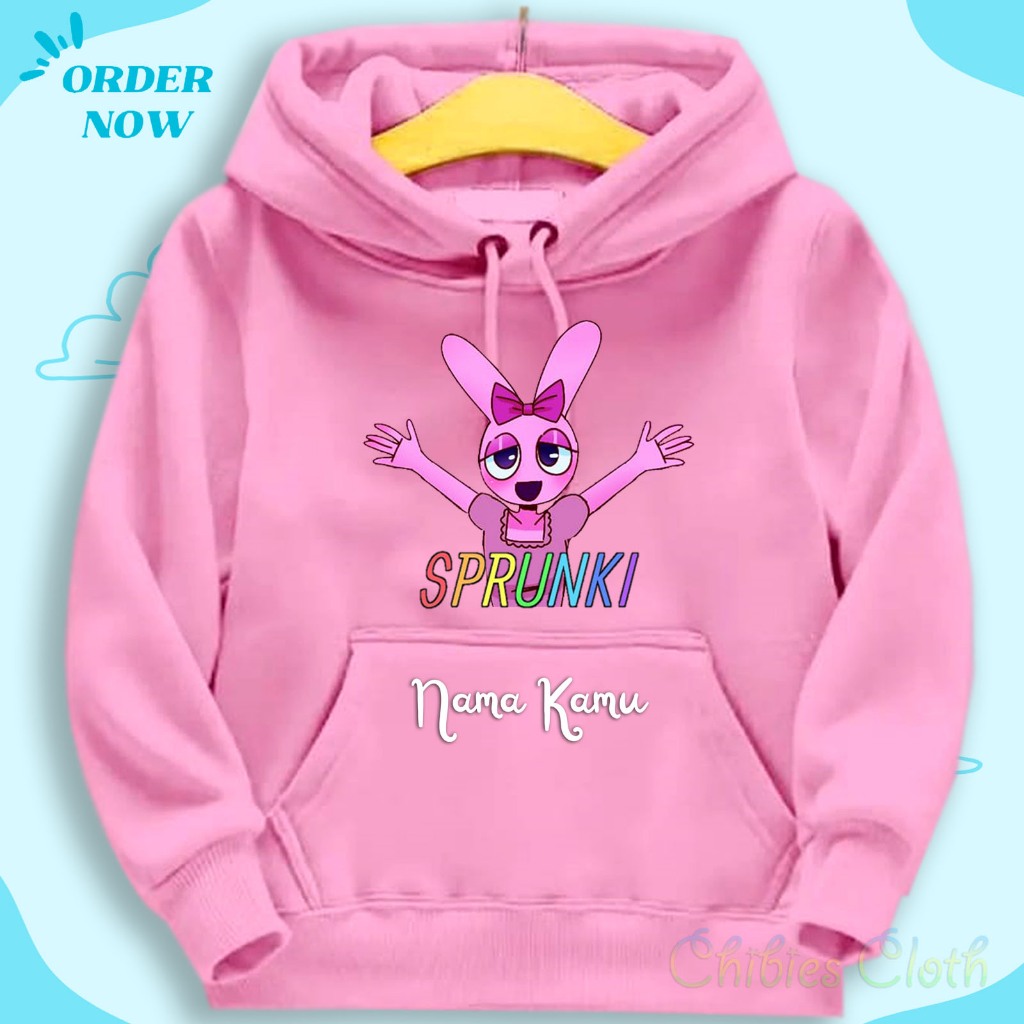 Jual Hoodie Sweater Anak Perempuan Animasi SPRUNKI INCREDIBOX Pinki ...