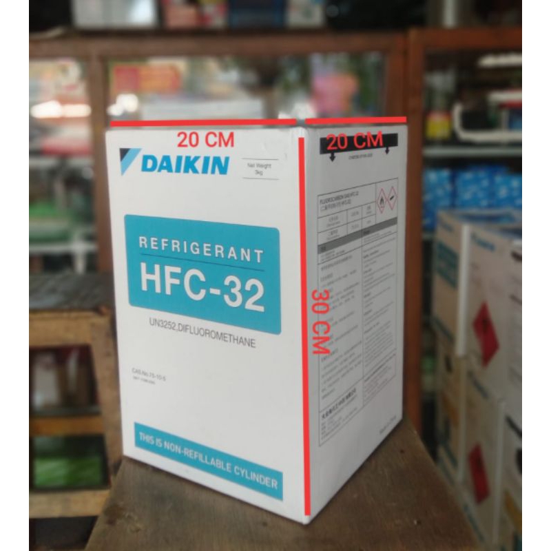 Jual Refrigerant Freon AC R32 HFC-32 Daikin Original Tabung Kecil Mini Isi 3 kg | Shopee Indonesia