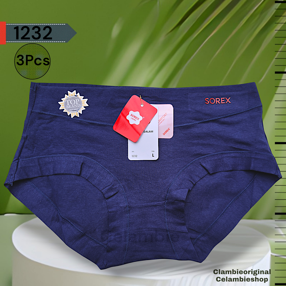 Jual Celana Dalam Wanita Sorex | 3 Pcs Cd Sorex 1232 | CD Wanita Dewasa Premium Full Katun Tebal ...