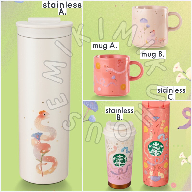 Jual READY STOCK 2025 STARBUCKS YEAR OF THE SNAKE STAINLESS TUMBLER MUG ...