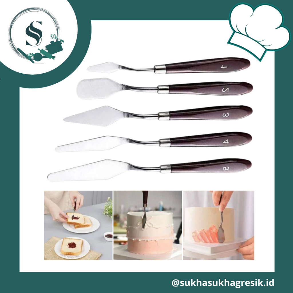 Jual (SSG) PALLET KNIFE SET Pisau Perata Kue Cake Buttercream Set ...