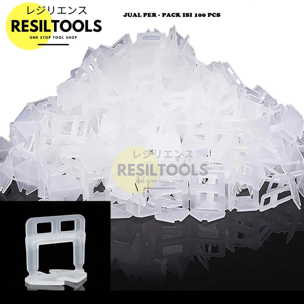 Jual Per 100 Clip Leveling System 1 mm Alat Pengatur Jarak Ubin Marmer ...