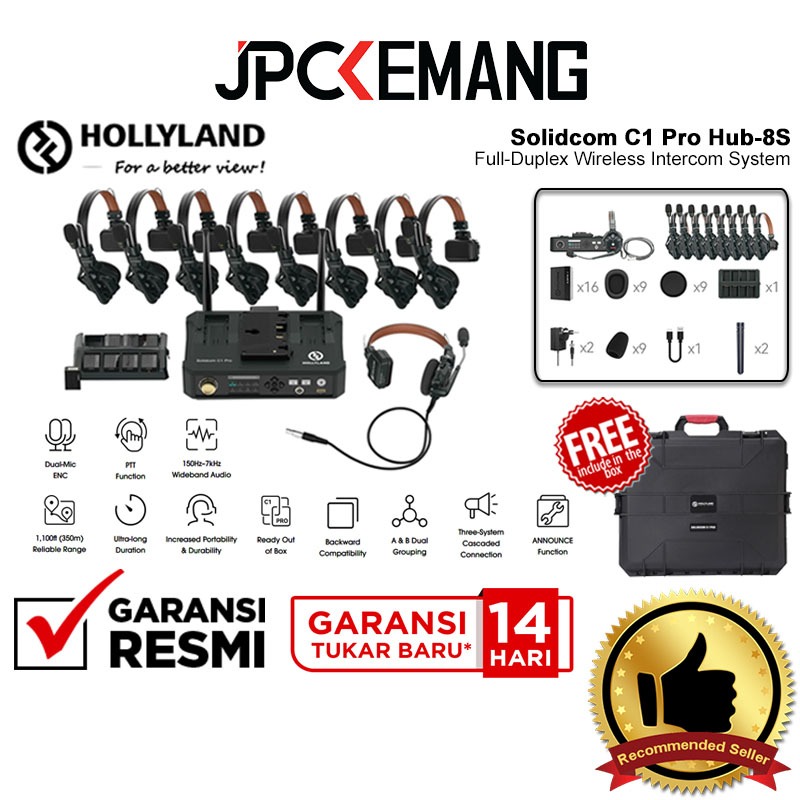 Jual Hollyland Solidcom C1 Pro Hub 8S 9-Person Wireless Intercom ...