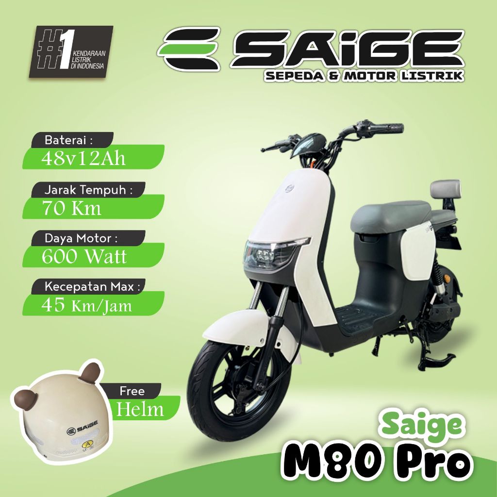 Jual sepeda listrik saige M80 PRO | Shopee Indonesia