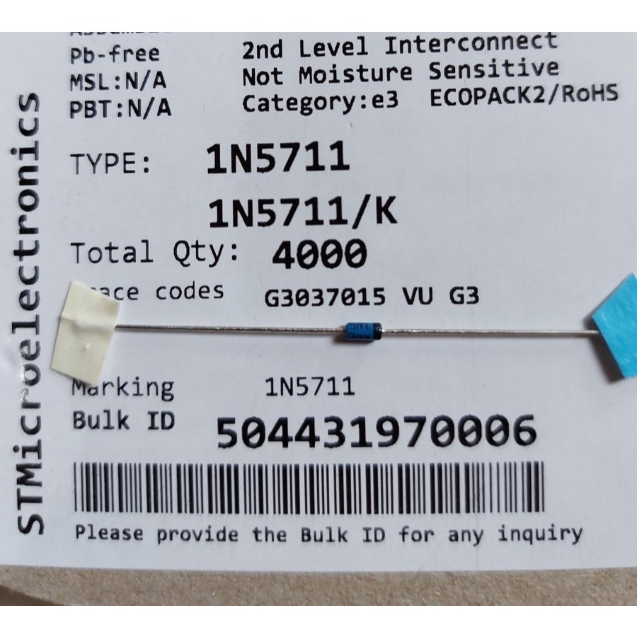 Jual Dioda SBD 1N5711 DO-35 Original STMicroelectronics | Shopee Indonesia