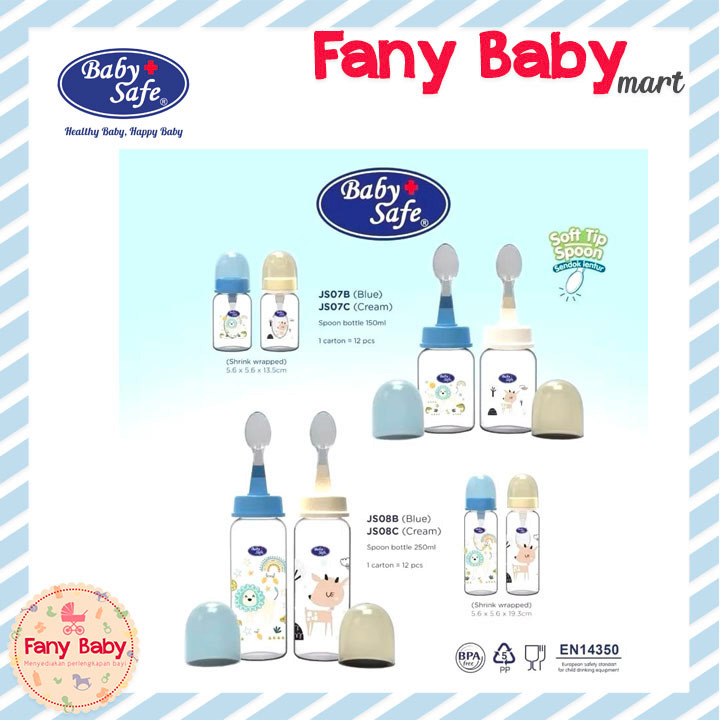 Jual BABY SAFE SPOON BOTTLE - JS07 & JS08 | BOTOL SENDOK MPASI BAY ...