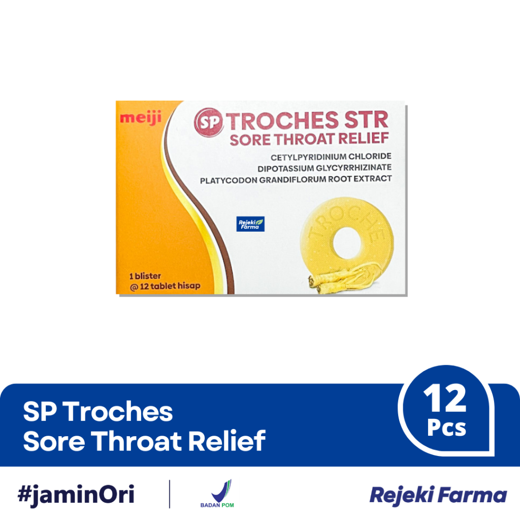 Jual SP Troches STR ( Sore Throat Relief ) 1 Box isi 12 Tablet Hisap ...