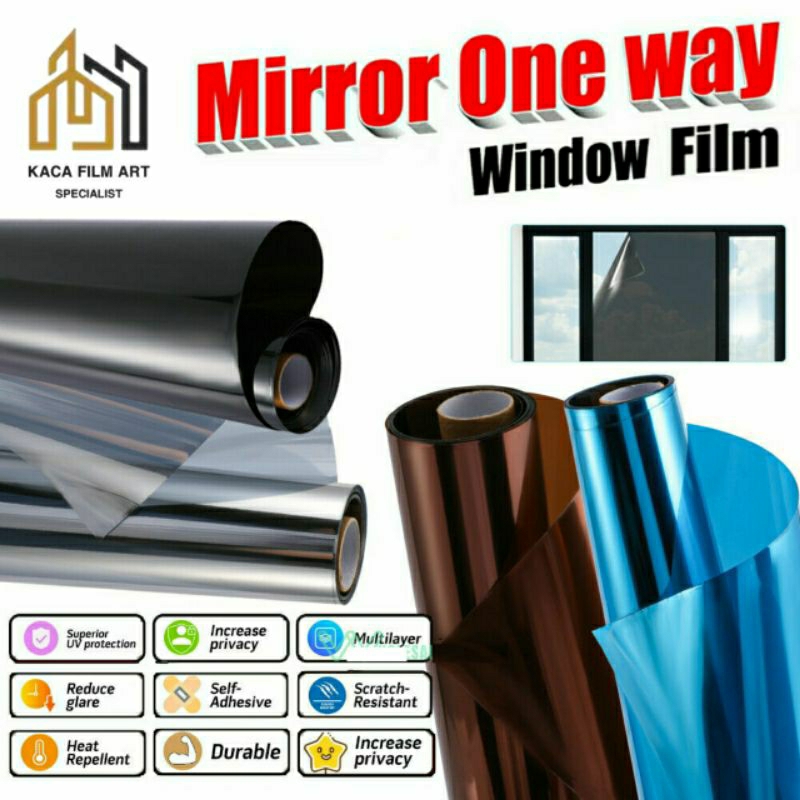 Jual Sticker kaca cermin one way stiker kaca jendela window film satu ...