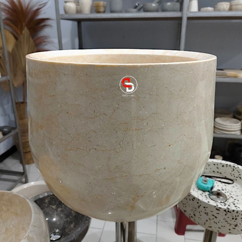 Jual Wastafel marmer gentong mini | eatetik glossy | free packing kayu ...