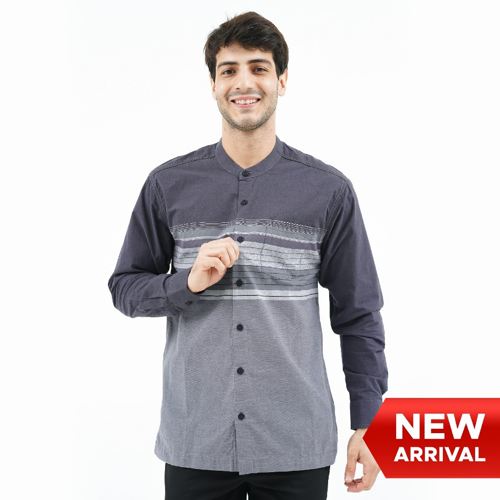 Jual Cressida Kemeja Koko Regular Men Gray - HMKGL.QB108X | Shopee ...