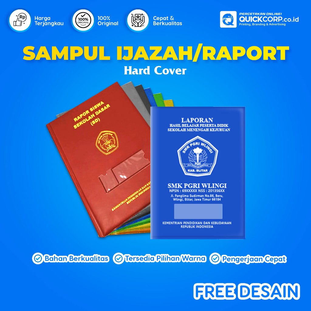 Jual Map Raport Sampul Raport untuk PAUD, TK/RA, SD/MI, SMP/MTS, SMA ...