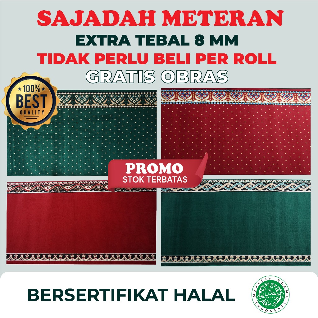 Jual Sejadah Roll Karpet Mesjid Mushola Medeena ukuran 105 cm x 570 cm ...
