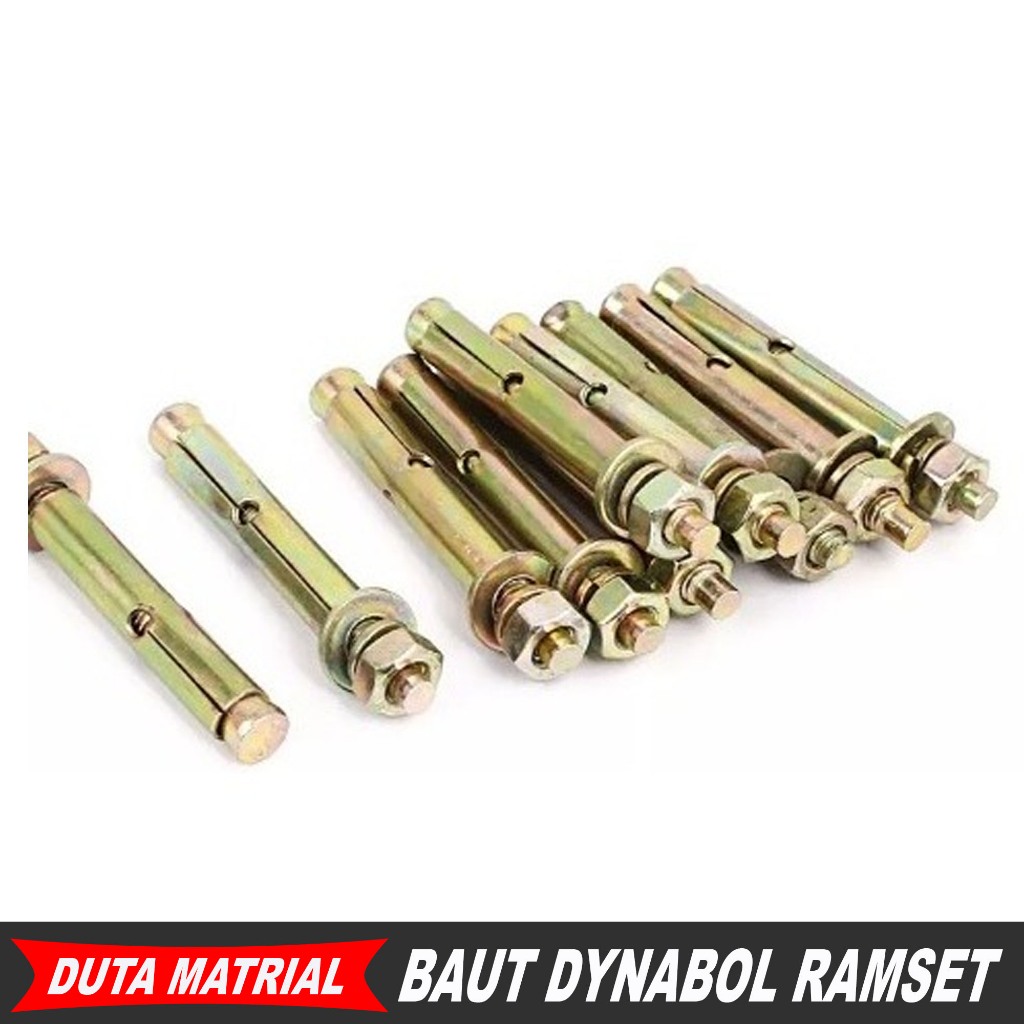 Jual Dynabolt 8 x 40 mm Baut Tembok Beton Tanam Dinabolt Bracket Set M8 ...