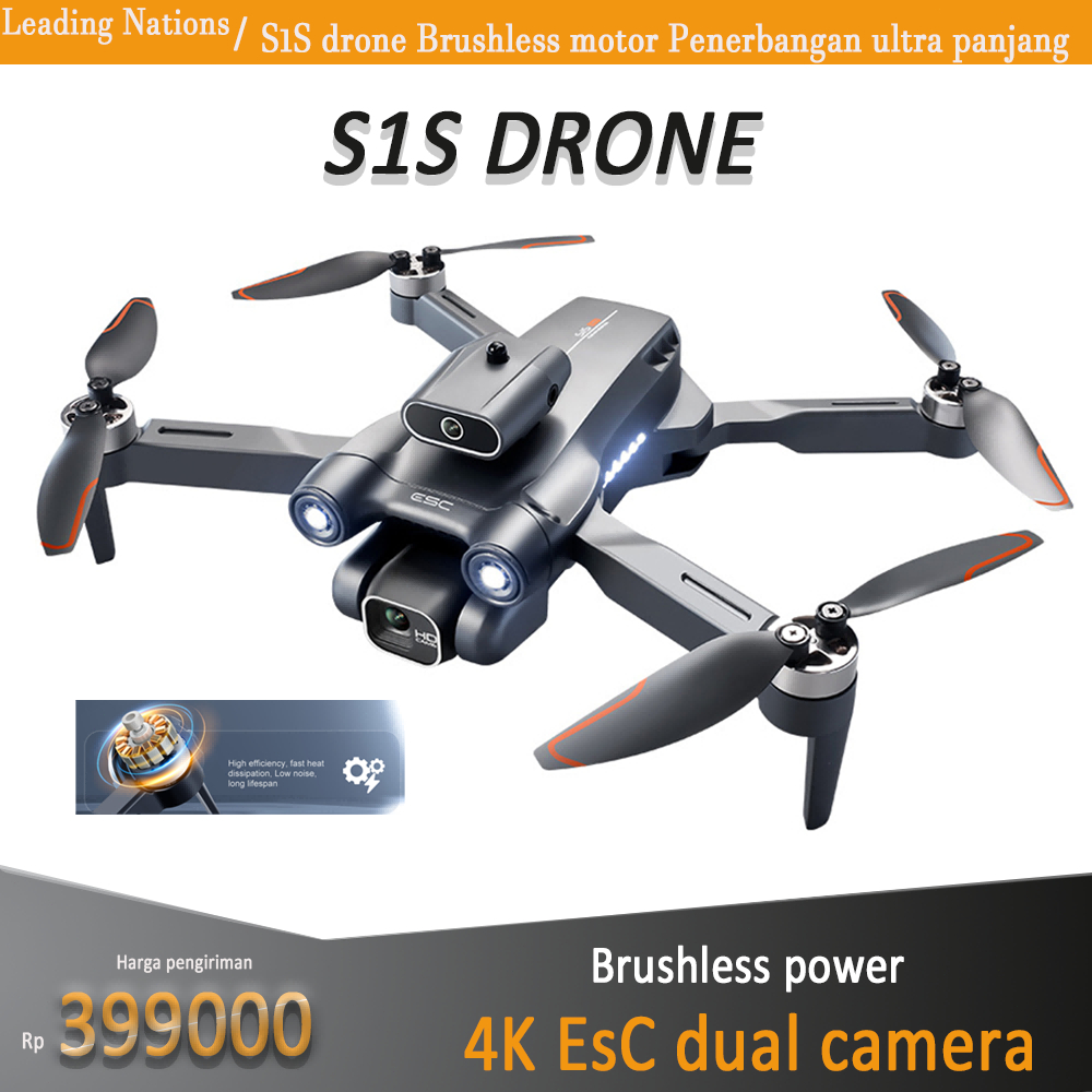 Jual (Buka toko baru/diskon tersedia)S1S drone/motor tanpa berus/dual camera/1800mAh baterai ...