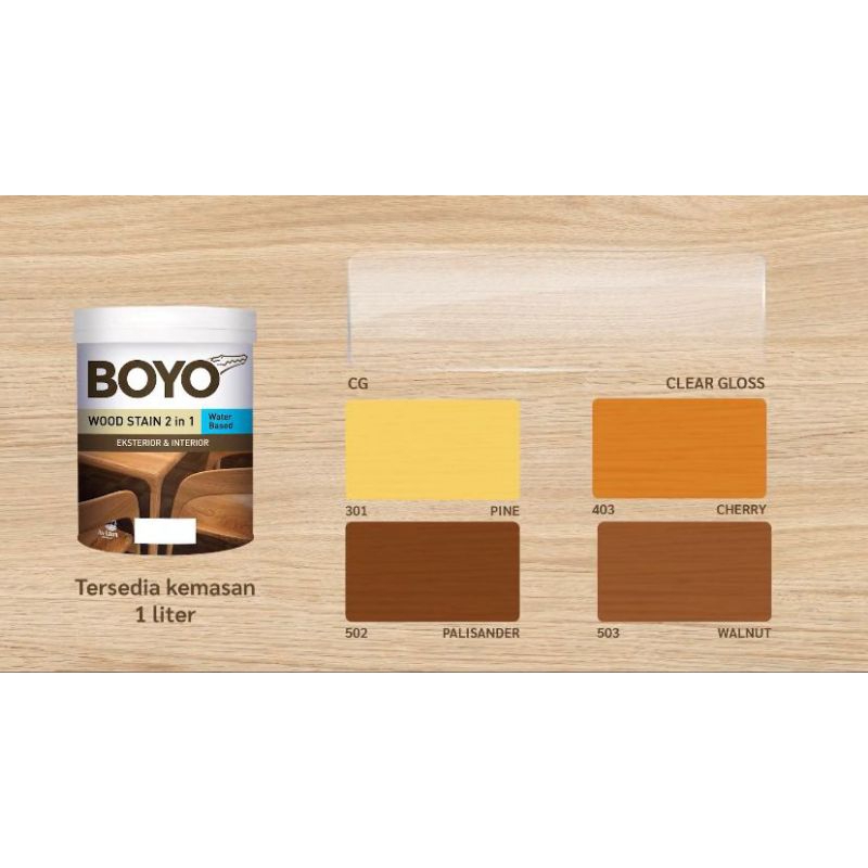Jual Boyo Wood Stain 2 in 1 1KG | Shopee Indonesia