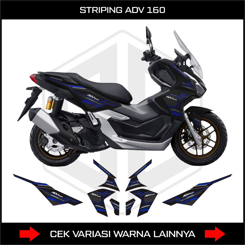 Jual STICKER STRIPING HONDA ADV 160 GRAPHIC CARBON / STIKER LIST GRAFIS ...