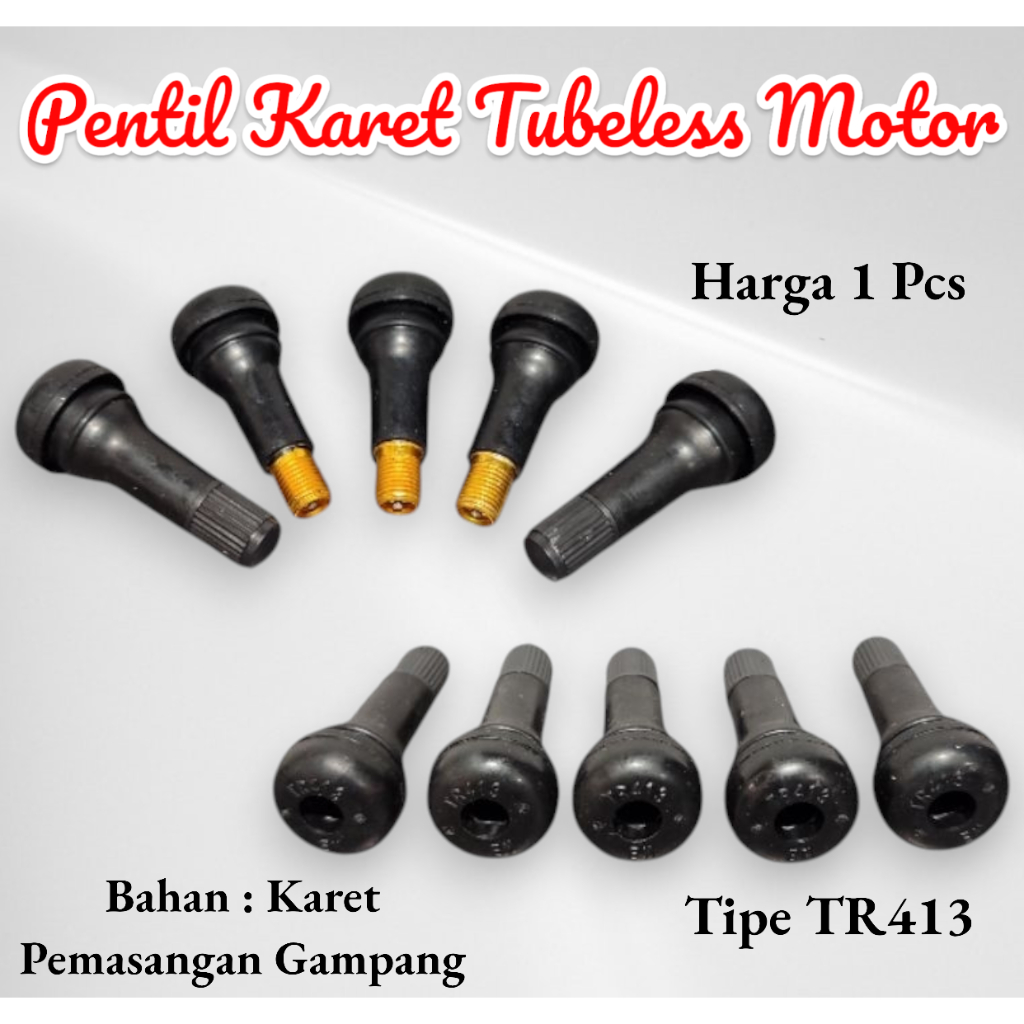 Jual Pentil Tubles / Tubeless Karet Ban Sepeda Motor , Mobil , Panjang 4,5 Cm ( TR413 ) STD ...