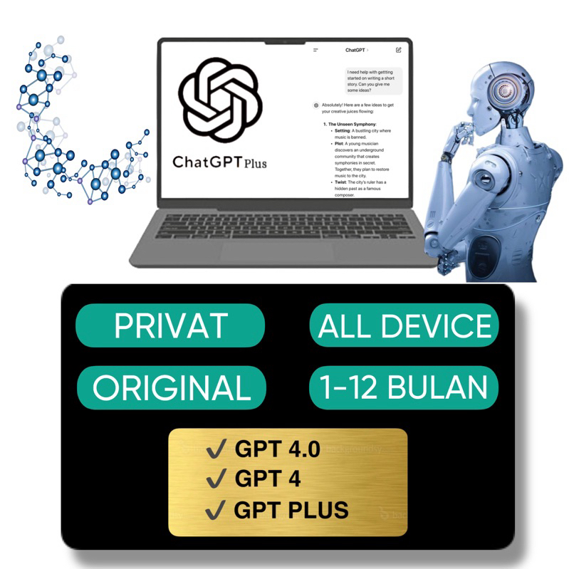 Jual ChatGPT Plus Open Ai 4.o 1 Tahun Resmi Untuk Semua Perangkat | Shopee Indonesia
