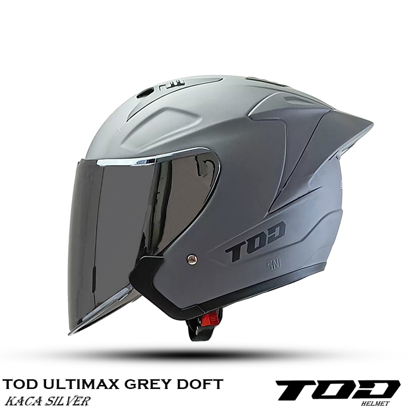 Jual HELM HALFFACE DEWASA SPOILER KEREN TOD ULTIMAX GORILA GREY SNI ...