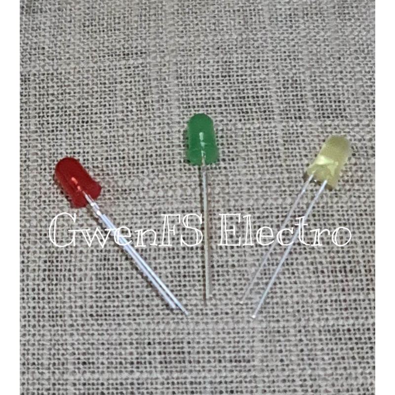 Jual PER 10 PCS Lampu LED 3mm MIKA Merah Hijau Kuning Super Bright ...