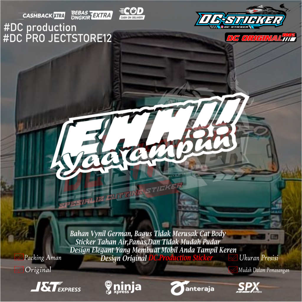 Jual Stiker Truk Kata-Kata Ehh Yaampun Cutting Sticker Variasi Kaca ...