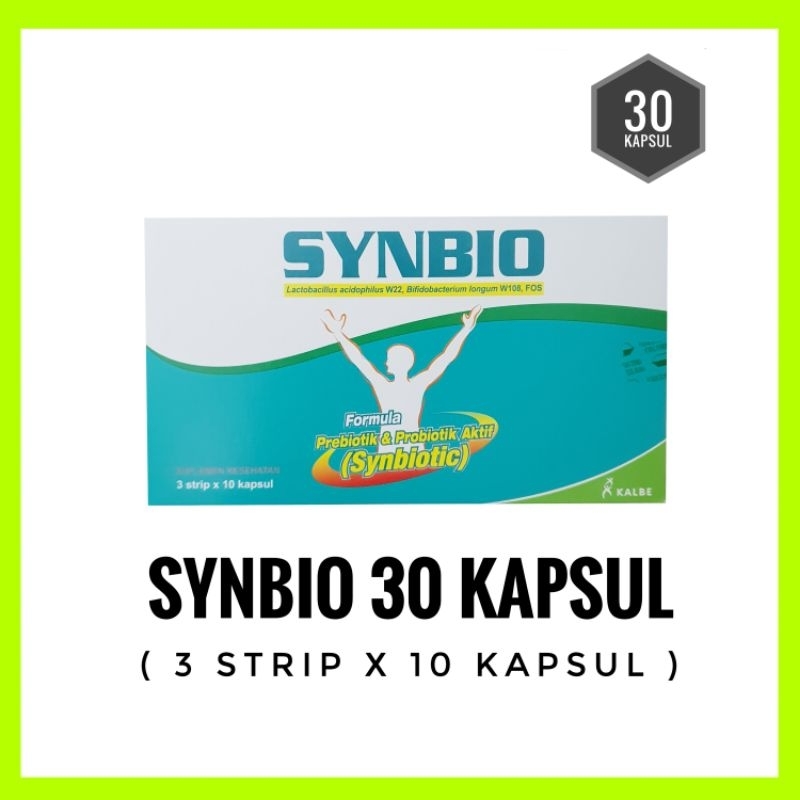 Jual SYNBIO PREBIOTIK & PROBIOTIK AKTIF SYNBIOTIC BOX ISI 30 Kapsul (3 ...