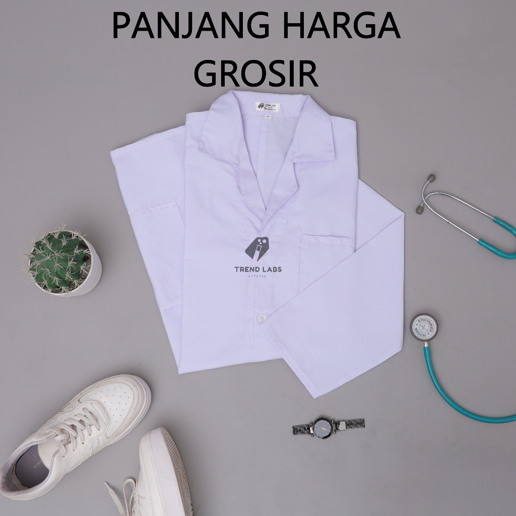 Jual JAS LABORAT BAJU LABORATORIUM WARNA PUTIH LUSINAN (12 PCS ...